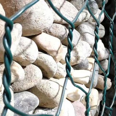China Hot Galvanized 8*10 Twisted Wire Gabion Baskets Low Iron Wire Mesh 2x1x1 Hexagonal Stone for sale