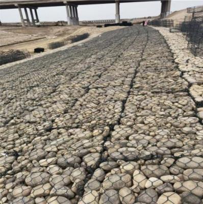 China Rust Proof Galvanized Hexagonal Gabion Basket Galfan For Seawall Protection for sale