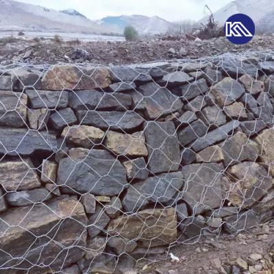 China River Protection Galvanized Wire Gabion Cage 27mm for sale