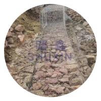 China Hexagonal Hot Galvanized Three Twisted Gabion Basket For River Protection Project for sale