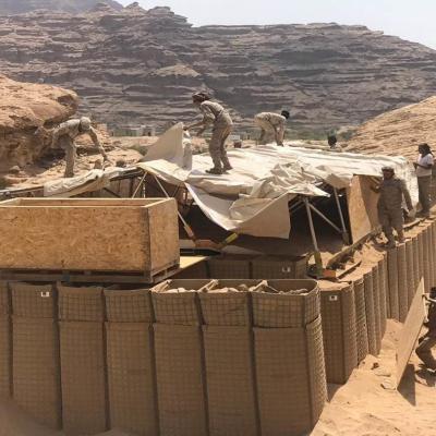 China MIL3 1*1*10m Heavy Duty Galvanized Hesco Barrier Bastion For Welded Sand Wall Defensive Barrier for sale
