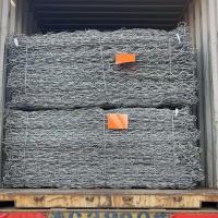China 80*100mm Zinc Coated Gabion Box Wire Retaining Wall Cages For River Protection for sale