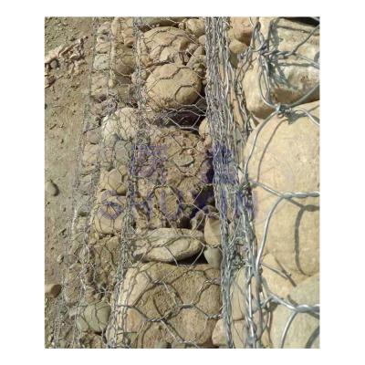 China 2*1*1m Weave Pvc Coated Gabion Box Galvanized Gabion Mesh High Strength for sale