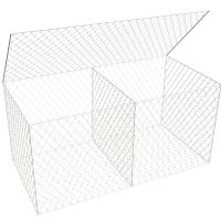 China Double Twisted HDG Galvanized 8x10cm Gabion Baskets Stone Filled Wire Cages for sale