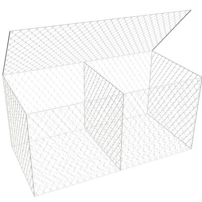 China Double Twisted HDG Galvanized 8x10cm Gabion Baskets Stone Filled Wire Cages for sale