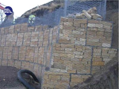 China 3.3mm Wire Hexagonal Mesh Woven Gabion Baskets For Bank Protection for sale