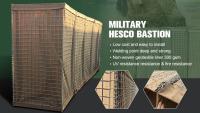 China 3*3 Inches Square Hole Military Hesco Bastion Barrier Folded Galvanized Welding for sale