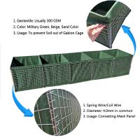 China Mil 10 Defence Barrier Steel Geotextile Green Color Lined Put Into Soil for sale