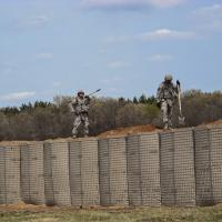 China Mil 10+Mil 3 Defensive Military Barrier Galfan Welded Gabion Box Hesco for sale