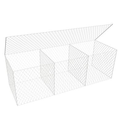 China Galfan Coated Hexagonal Gabion Box 2*1*1 M 60mm X 80mm for sale