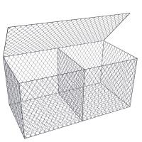 China Green Pvc Coated Gabion Baskets 100x50x30 Retaining Wall 8x10cm Mesh Hole for sale