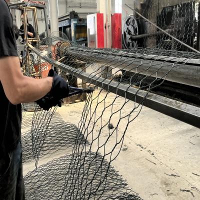 China Green PVC Galvanized Gabion Box River Protect Stone Mesh 100mm X 120mm for sale