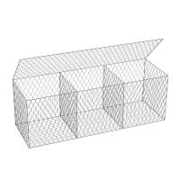 China Stone Filling 4*1*1m Pvc Coated Gabion Box Galvanized Woven Mesh for sale