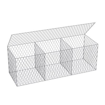 China Stone Filling 4*1*1m Pvc Coated Gabion Box Galvanized Woven Mesh for sale