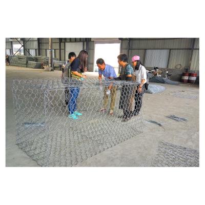 China Factory Direct Gabion Basket Manufacturer Hot Dip Galvanized 2x1x1m Hexagonal Woven Stone Cage for River Bank Protection for sale