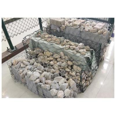 China Galfan Coated Gabion Box / Double-Twisted Hexagonal Wire Mesh Basket for Retaining Wall & Coastal Protection for sale
