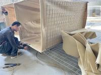 China Galvanized Defensive Barrier Galfan Welded Gabion Lined Geotextile Cloth For Flood Control Retaining Wall Fence for sale