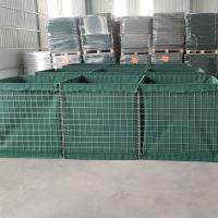 China Galvanized Welding Anti-corrosion HESCO Defensive Military Barrier Wall With Dark Green In Canada for sale