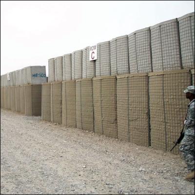 China Heavy Galvanized Welding Anti Corrosion HESCO Defensive Military Sand Filled Barrier Wall In Canada for sale