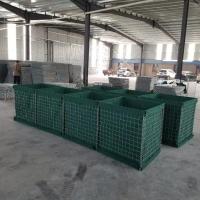 China Galvanized Stackable Welded Gabion Box MIL 7 2.21m Hesco Barrier for Miltary Defensive Barrier Flood Protection Wall for sale