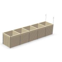 China Stackable Geotextile Cloth Lined Olive Green Or Sand Color Welded Gabion Wire Mesh Basket Defensive Military Barrier for sale