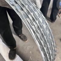 China BTO-22 Razor Wire For Explosion Proof Mesh Gabion Containers Anti Impact Hot Dipped Galvanized Defensive Barriers for sale
