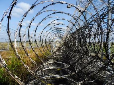 China Galvanized Security Fencing Concertina Price Anti Climb Blade Barbed Wire Prison Razor Barbed Wire for sale