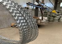 China Security Single Coil Blade Razor Wire Mesh Ideal Restricted Areas for sale