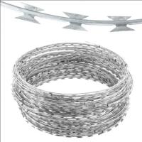 China Cross Razor Type And Iron Wire Material Anti-Rust Razor Blade Barbed Wire For Sale for sale