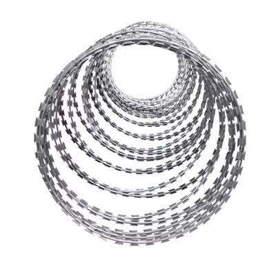 China Practical Type High Quality Barbed Anti Climb Helical Razor Barbed Wire for sale
