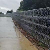China Bto-28 PVC Paiting Razor Coil Barbed Wire Solution For Enhanced Safety And Protection for sale