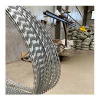China Wholesale Price Anti Climb Razor Barbed Wire Airport Prison Galvanized Fence for sale
