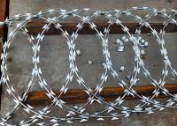 China Strong Defensive Galvanized Razor barbed wire Roll for Secure Boundaries for sale
