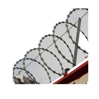 China BTO-22/CBT-65 Single Razor Barbed Wire Coil 500MM Blade Stainless Steel Wire Good Price For Fence for sale