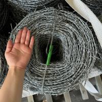 China Wholesale High Tensile Twist Galvanized Barbed Wire 14gauge with 3or 4inch barb distance for sale