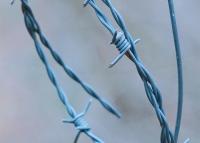 China Rust Resistance 3or 4inch Barb Distance Single Strand PVC Coated Iron Barbed Wire for sale