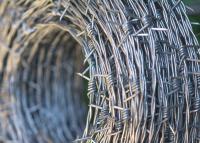 China Rust Resistance 500 Meters  Single Strand Hot Dipped Galvanized Barbed Wire for sale