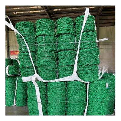 China Galvanized Safety Protection Spike Rope PVC Coated Barbed Wire Mesh Fence Stock Fast Delivery for sale