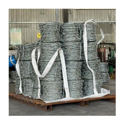 China Traditional Galvanized Barbed Wire Coil 400M 500M 50Kg Per Roll Steel 5mm Diameter for Fence and Protection for sale