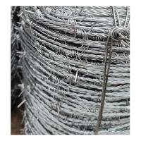 China High Quality South America Market Galvanized Double Twisted Barbed Wire Fencing 500 Meters for sale
