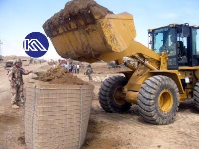 China Explosion Proof Gabion Mesh Box Floating Perimeter Defensive Barrier Defence Wall for sale