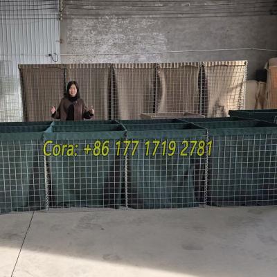 China Galvanized Coated Welded Gabion Wall Type Defensive Barriers For Sand Wall Defemsove Bastion for sale