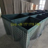 China Anti Rust 4.0mm Galvanized Welded Gabion Box Lined Geotextile Cloth For Defensive Barrier Sand Filled Bastion Wall for sale