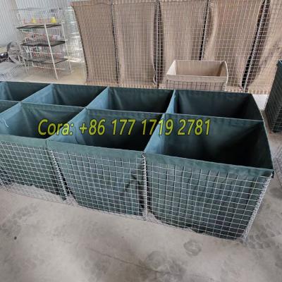 China Military Hesco Bag 2.74m High Galvanized Defensive Barrier Protection Wall Made By Welded Gabion Box for sale
