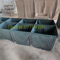 China Military Hesco Bag 2.74m High Galvanized Defensive Barrier Protection Wall Made By Welded Gabion Box for sale