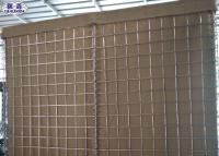 China Collapsible Metal Gabion Box Security Barrier 300gsm Sand Color OEM Service for sale
