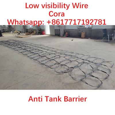 China MZP Low Visibility Anti Tank Wire Barrier 10x10m Steel Mesh 0.5-0.9mm for sale
