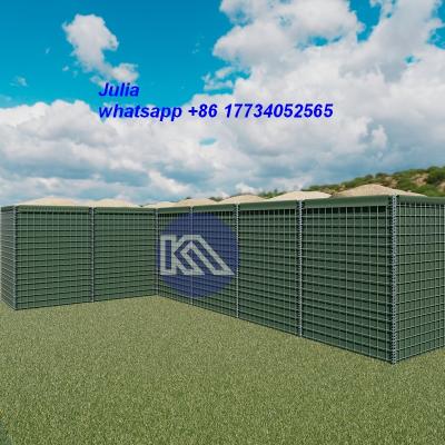 China Galvanized Welded Mesh Gabion Box 5mm Wire 300 Gsm Geotextile Military Barrier for sale