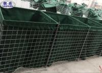 China Green Geotextile Military Gabion Box Zinc - Aluminum Coated Type for sale
