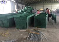 China Hot Dipped Galvanized Military Gabion Box hesco barrier , Wire Mesh Retaining Wall for sale